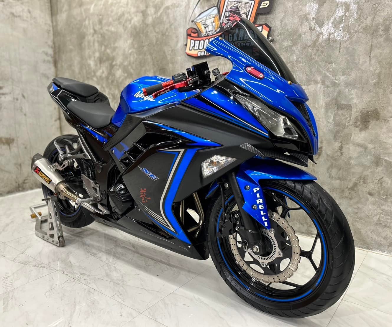 Kawasaki ninja 300cc ปี2016 สีน้ำเงินดำ » Phookha Garage